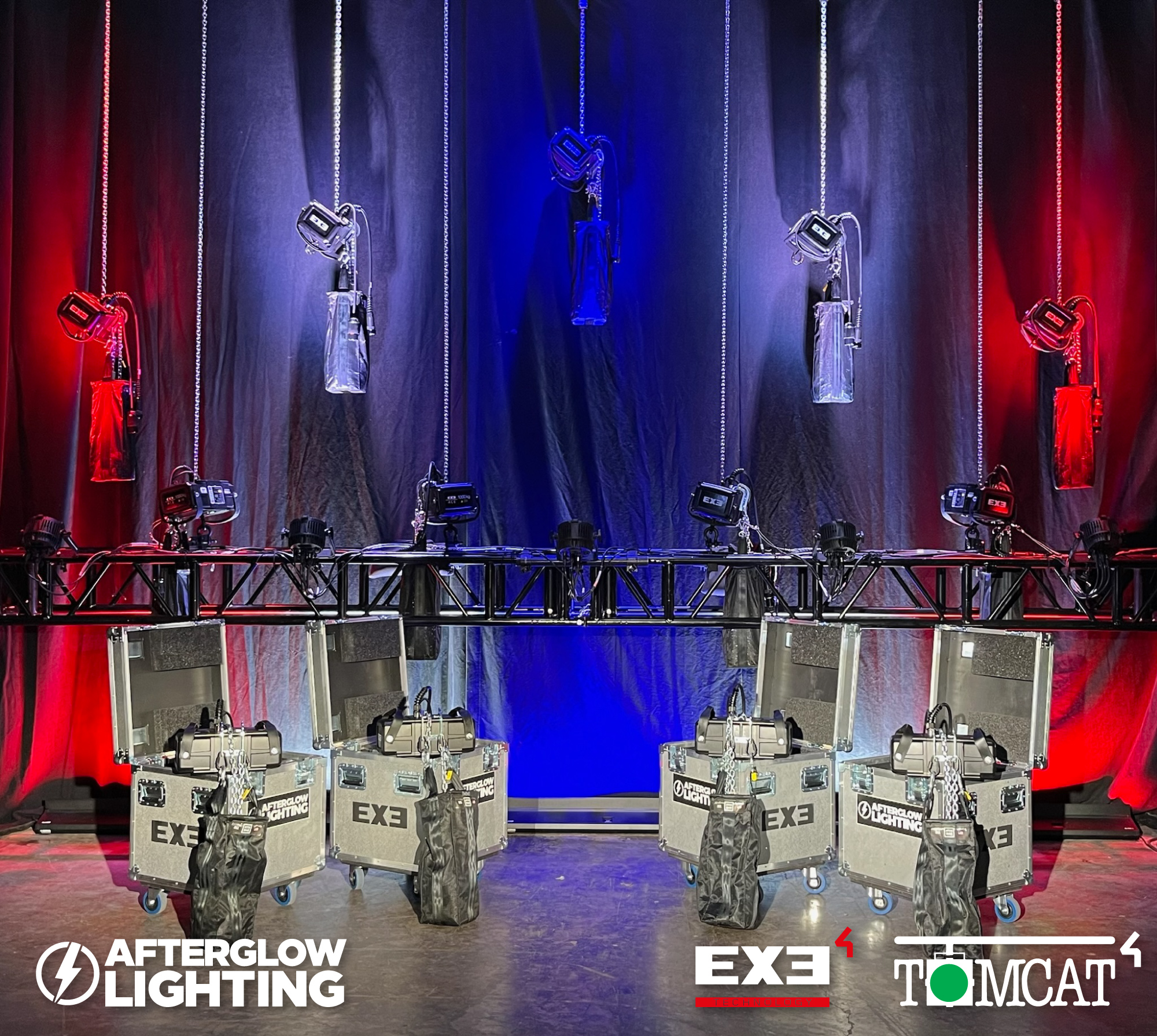 Afterglow Lighting makes Significant Investment in EXE Hoists | Tomcat