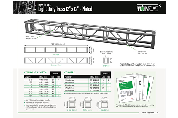 TOMCAT Launch New Truss Data Sheets | Tomcat